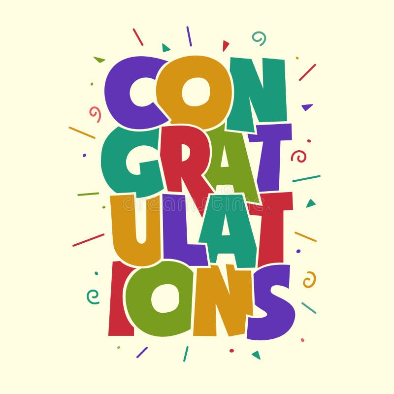 Colorful Congratulations Stock Illustrations – 54,404 Colorful ...