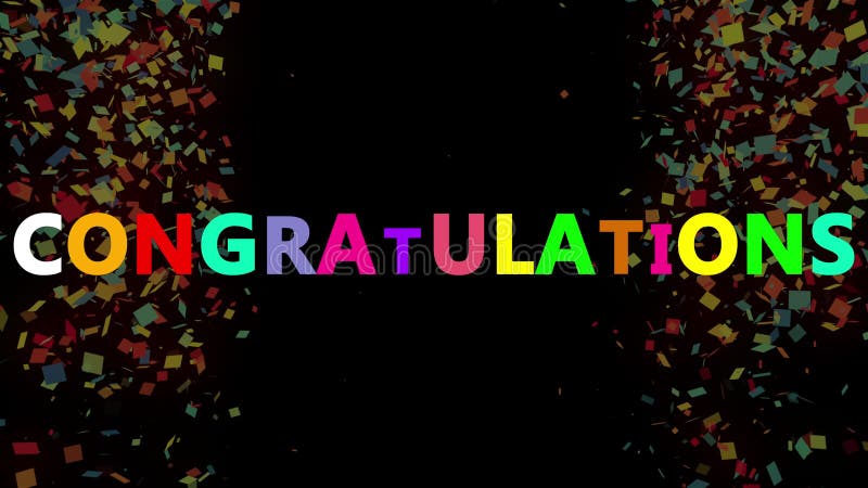 Congratulations with Confetti Stock Video - Video of bravo, light ...