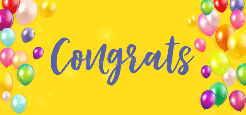 Congratulations Design Template Background. Vector Illustration. Square ...