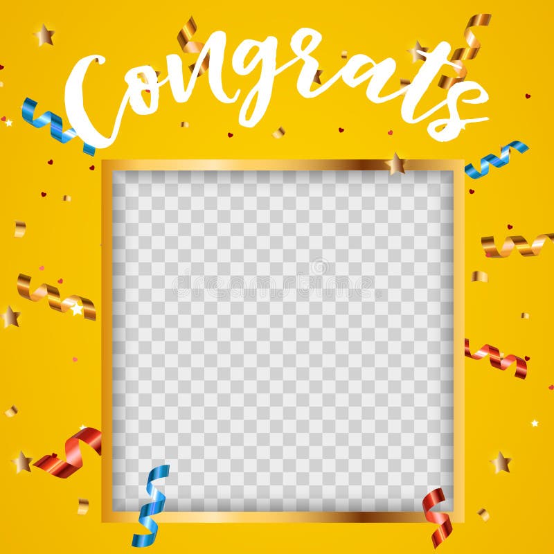 Congratulations Design Template Background. Vector Illustration. Square ...