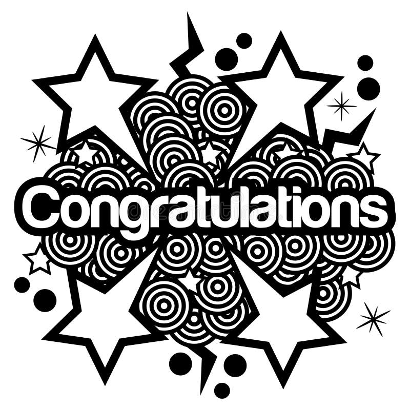 Congratulations Doodles. Vector Illustrator Stock Vector - Illustration ...