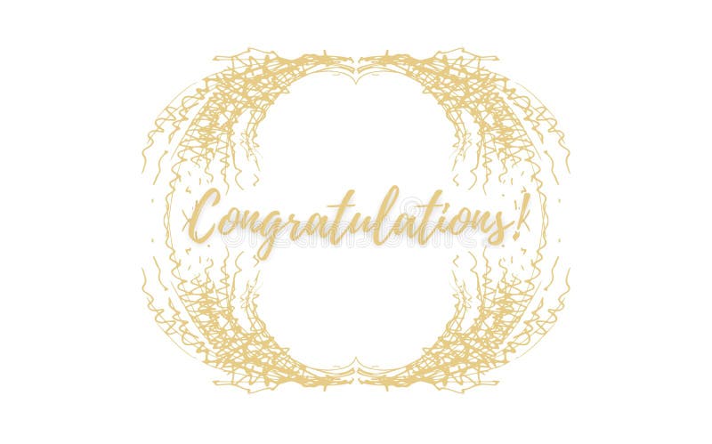 Congratulations Gold Letters. Stock Illustration - Illustration of card ...