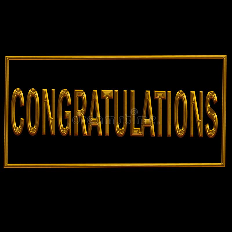 Congratulations gold sign stock illustration. Illustration of honor ...