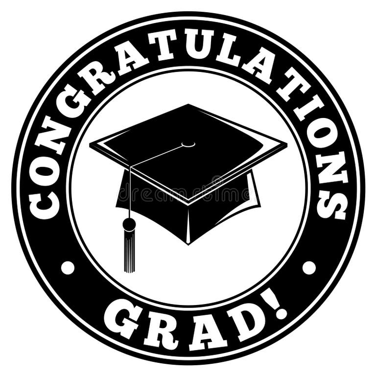 Congratulations Grad stock vector. Illustration of achievement - 23018736