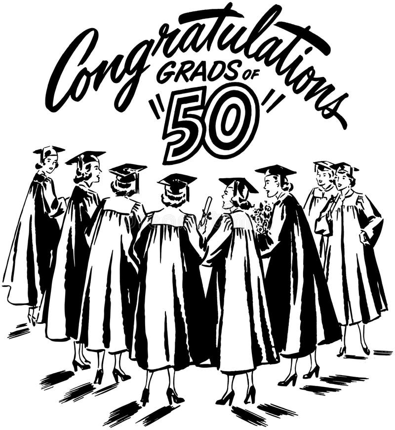 Congratulations Class of 50 Stock Vector - Illustration of drawings ...