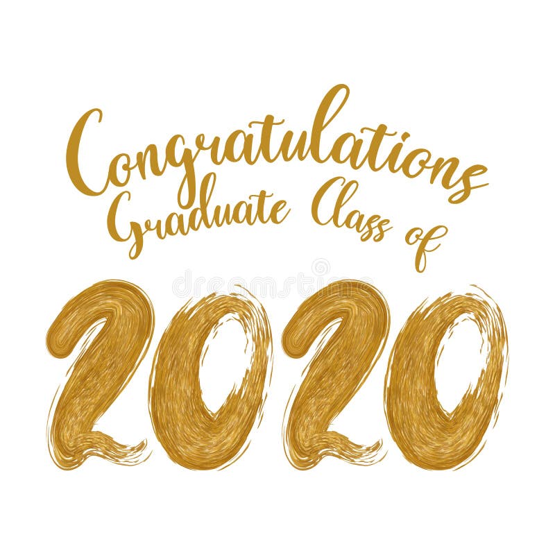 Congratulations Graduate Class of 2020 Stock Vector - Illustration of ...