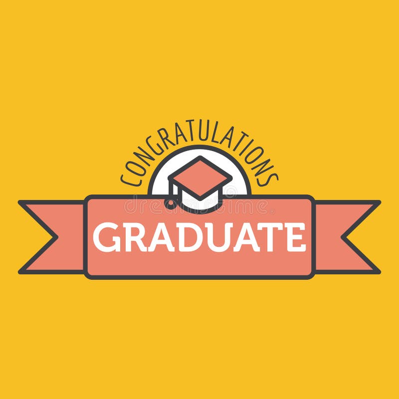 Congratulations Graduate Poster. Vector Illustration Decorative Design ...