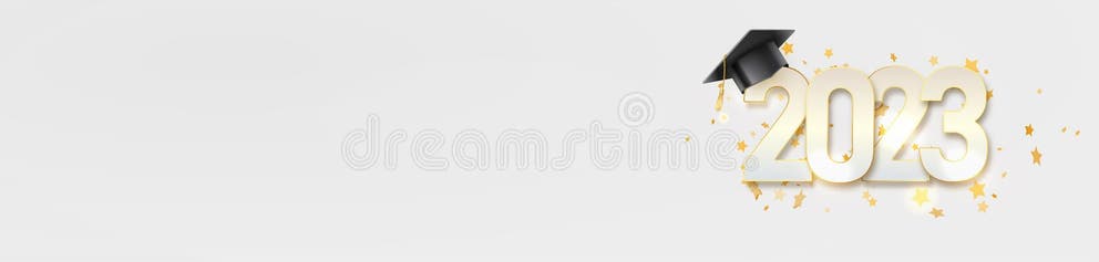 Congratulations Graduates Banner Concept. Class of 2023 Stock Vector ...