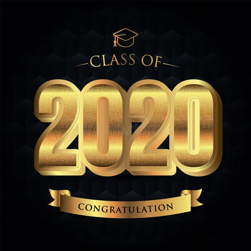 Congratulations Graduates 2020. Celebration Text Poster. Graduates ...