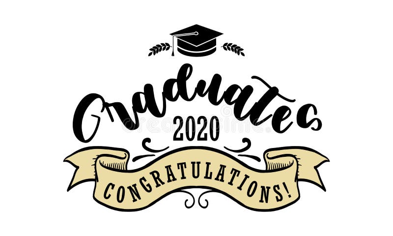 Graduates 2020 Congratulations Stock Vector - Illustration of college ...