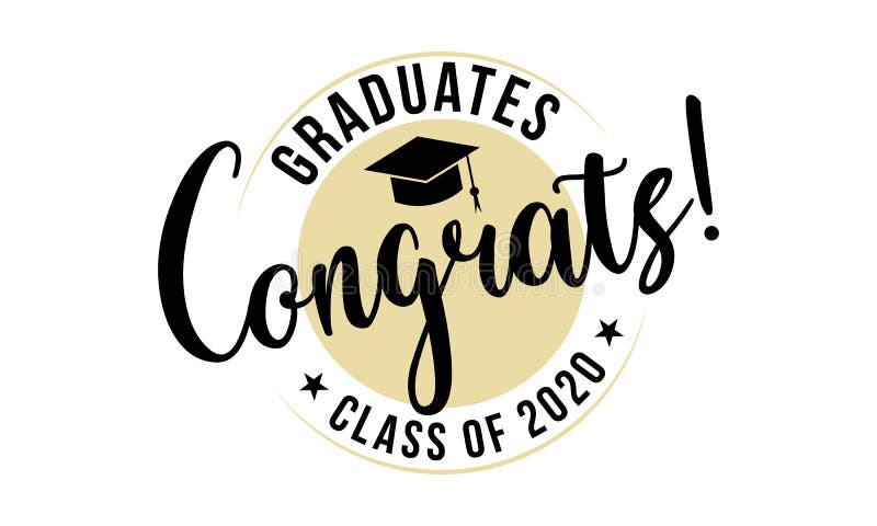 Graduates Congrats Class of 2020 Stock Vector - Illustration of diploma ...