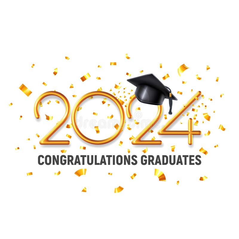 Congratulations Graduates Class 2024 Design Template Stock Vector ...