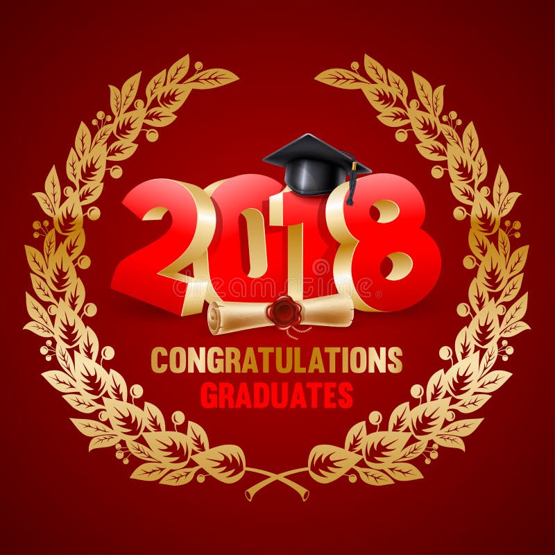 Congratulations Graduates Class 2018 Stock Vector - Illustration of ...