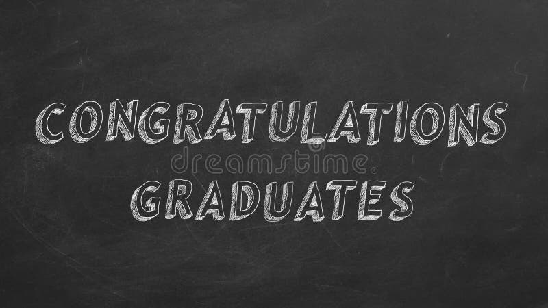 Congratulations Graduates Animation. Animated Pink Text with Student ...