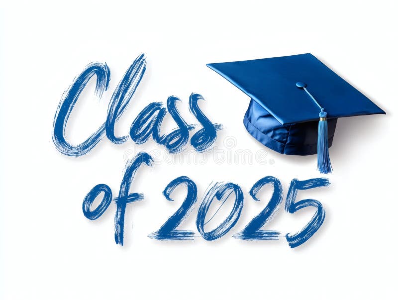 Congratulations Graduates Illustration. Class of 2025 Trendy Design ...