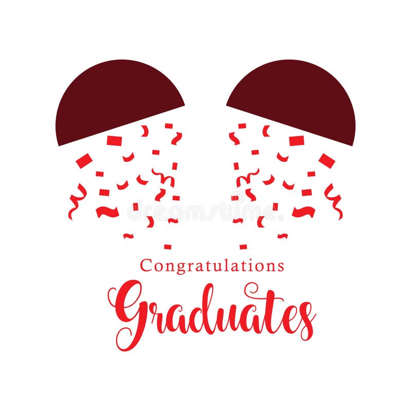 Congratulations Graduates Vector Template Design Illustration Stock ...