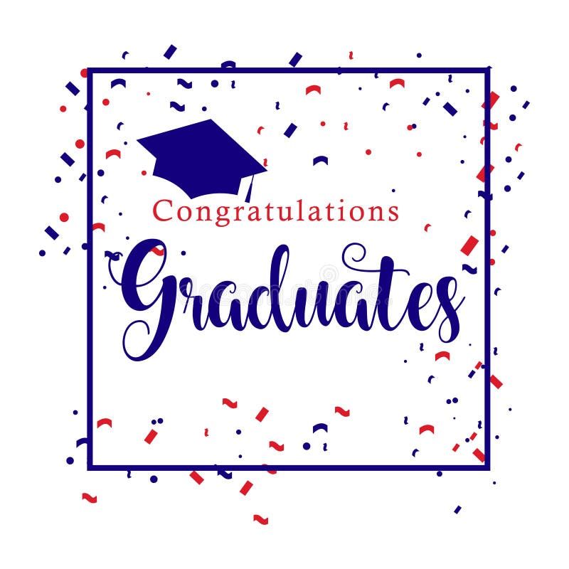 Congratulations Graduates Vector Template Design Illustration Stock ...