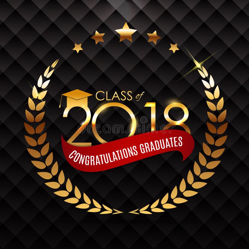 Congratulations on Graduation 2018 Class Background Vector Illustration ...