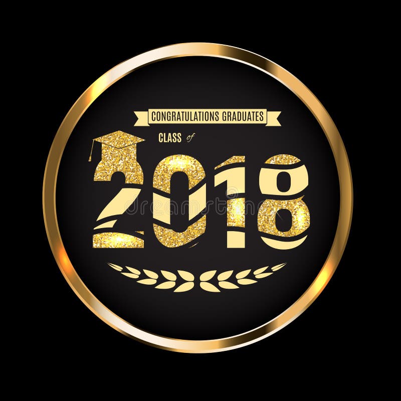 Congratulations on Graduation 2018 Class Background Vector Illustration ...