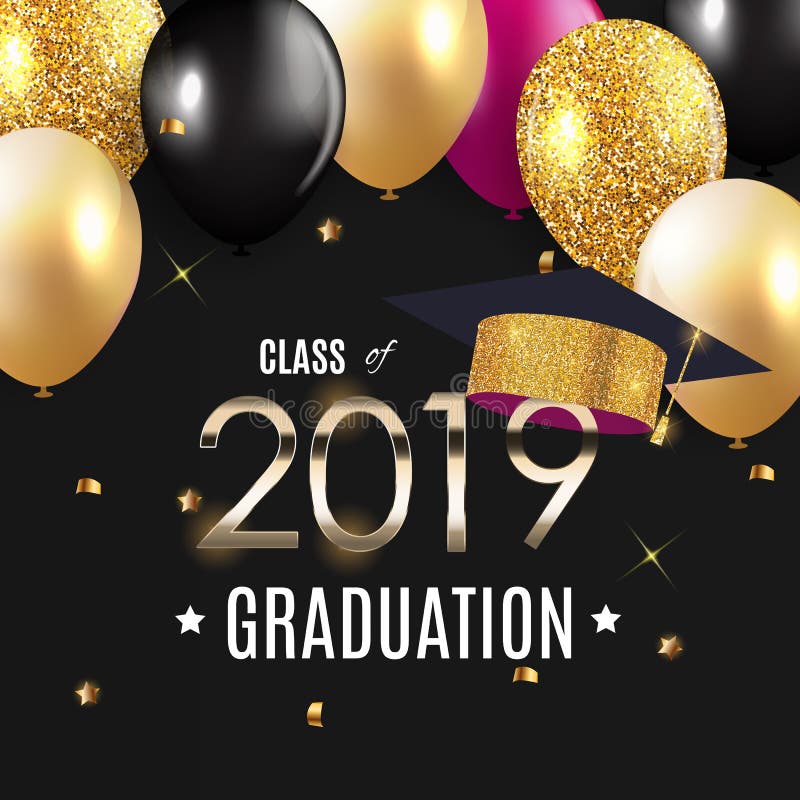 Congratulations on Graduation 2019 Class Background Illustration Stock ...