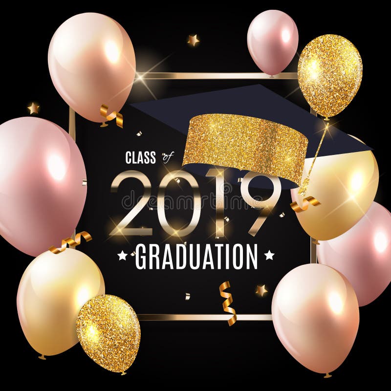 Congratulations on Graduation 2019 Class Background Illustration Stock ...