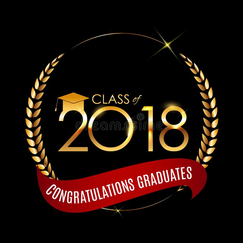 Congratulations on Graduation 2018 Class Background Vector Illustration ...