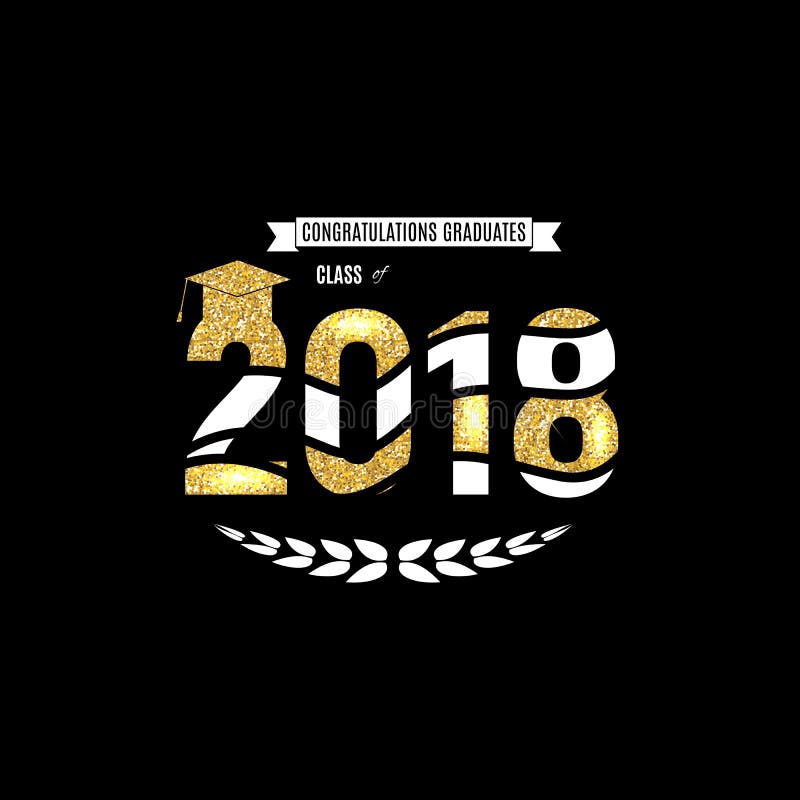 Congratulations on Graduation 2018 Class Background Vector Illustration ...