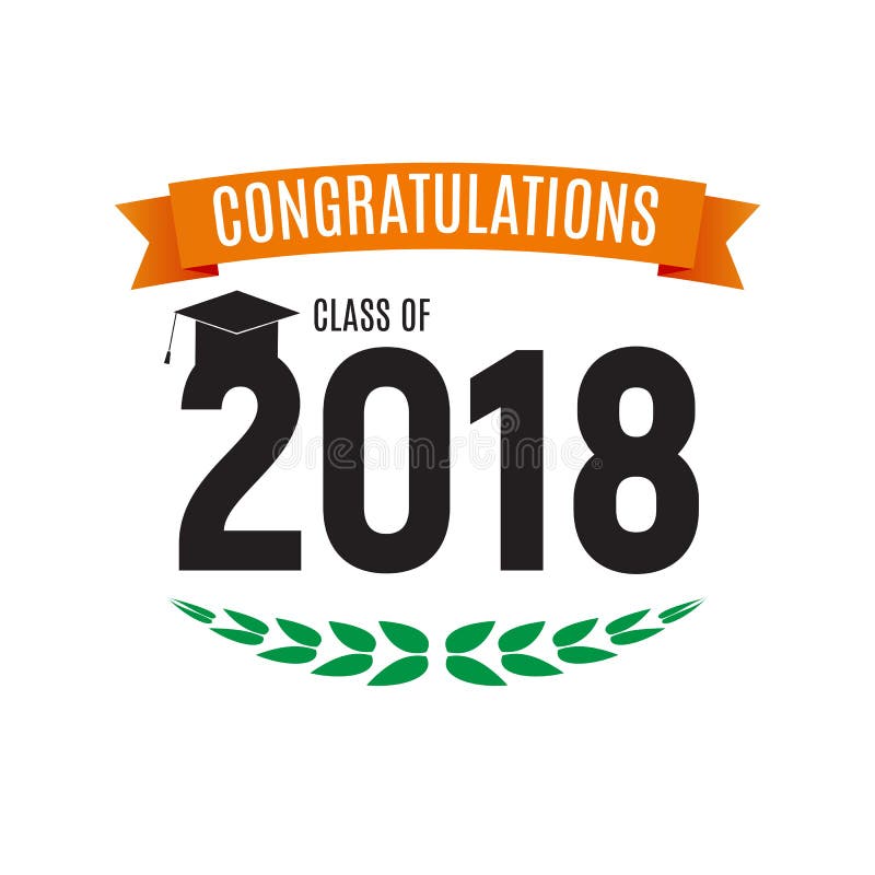 Congratulations on Graduation 2018 Class Background Vector Illustration ...