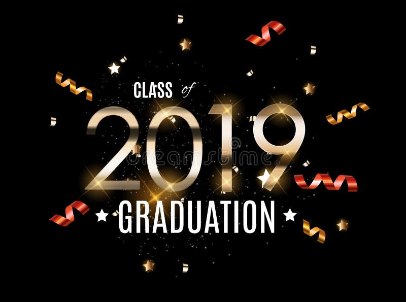 Congratulations on Graduation 2019 Class Background Vector Illustration ...