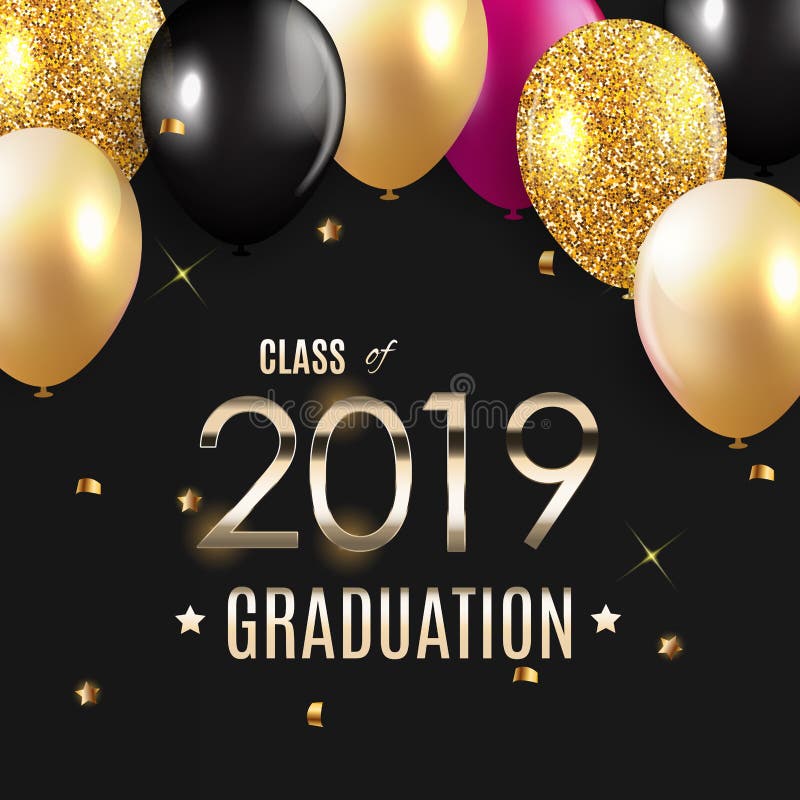 Congratulations on Graduation 2019 Class Background Vector Illustration ...