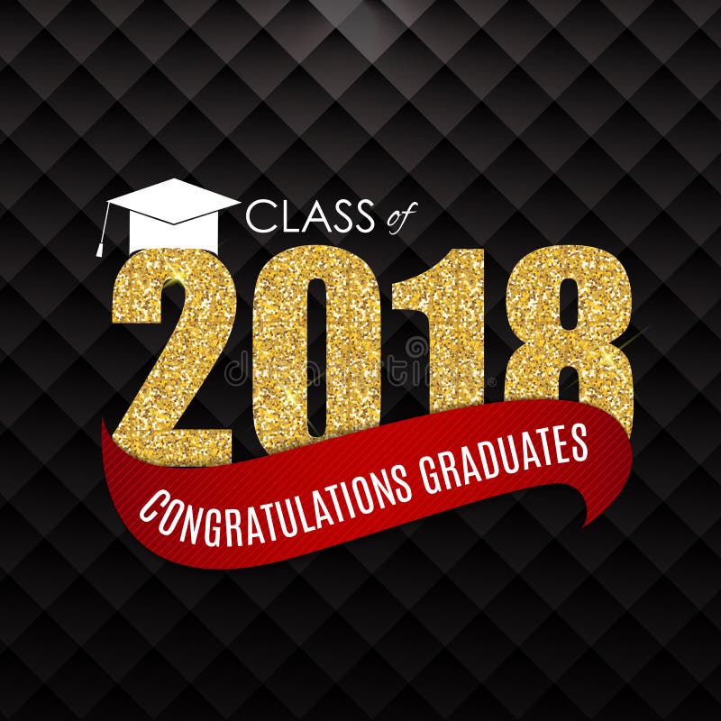 Congratulations on Graduation 2018 Class Background Vector Illustration ...