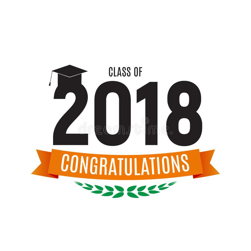 Graduation 2018 Party Invitation Card with Hat and Long Gold Silk ...