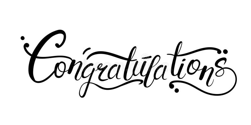 Calligraphy Congratulations Font Vector Stock Illustrations – 4,919 ...