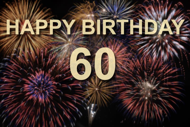 Congratulations To the 60th Birthday Stock Photo - Image of invitation ...