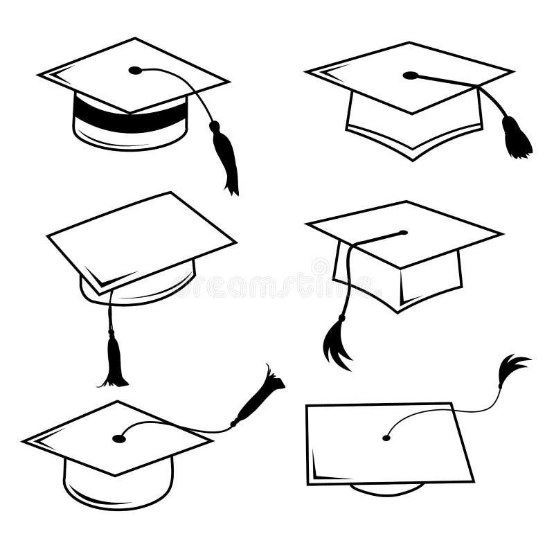 Congratulations Hat Graduation Line Icon Vector Stock Vector ...