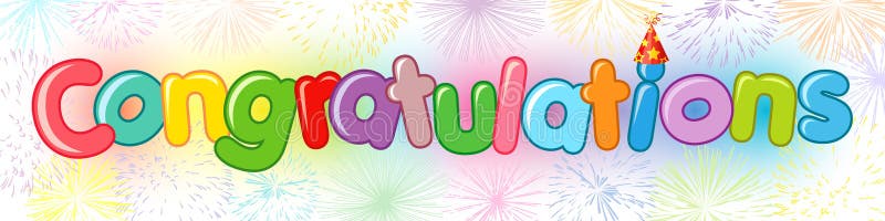 Congratulations Horizontal Banner Stock Vector - Illustration of ...