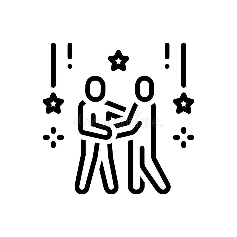 Black Line Icon for Congratulations, Good Wishes and Good Stock Vector ...