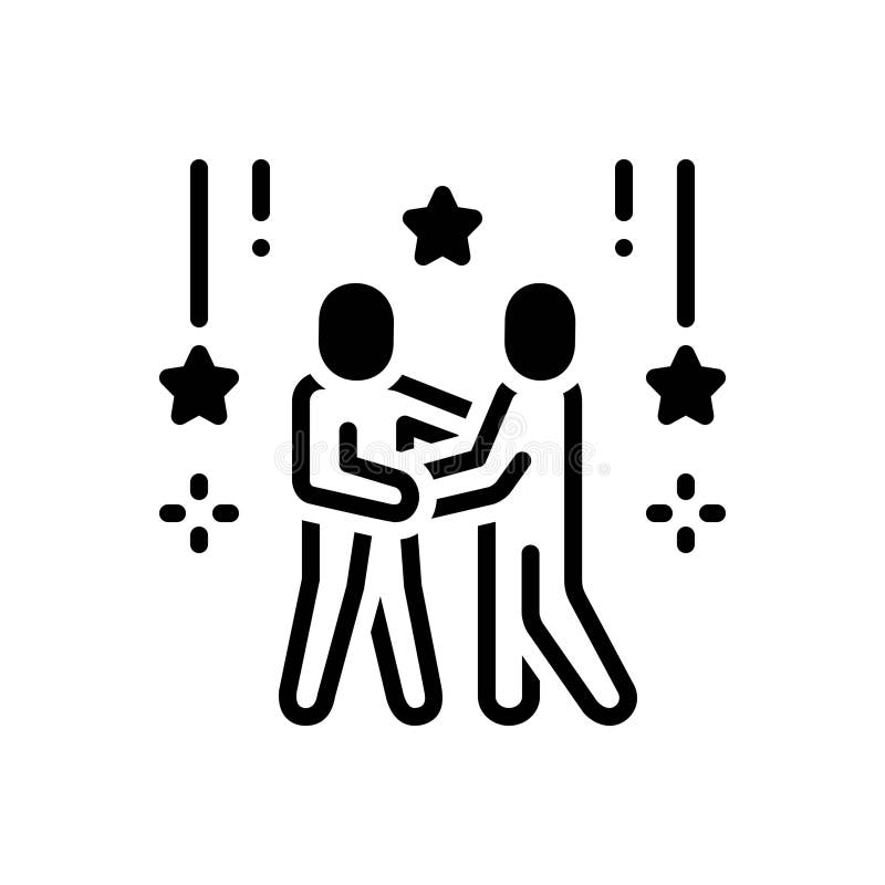 Black Solid Icon for Congratulations, Good Wishes and Greetings Stock ...