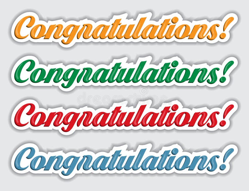 Congratulations. Lettering Greeting Card Scratched Calligraphy Text ...