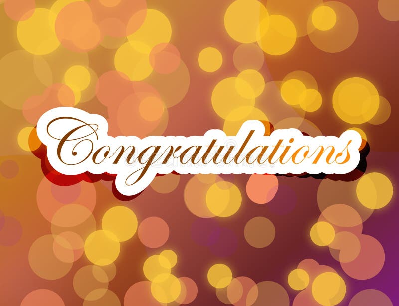 Congratulations Typography Lettering Decorative Text Card Design Stock ...