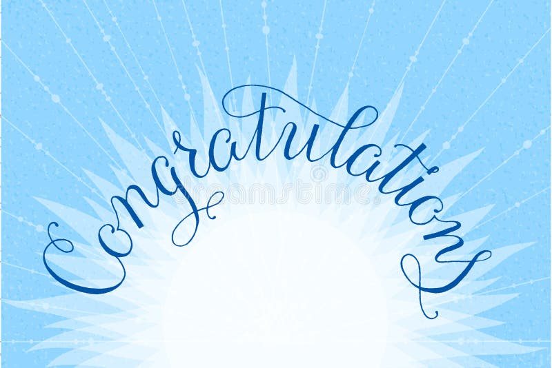 Congratulations Lettering Illustration Hand Stock Vector - Illustration ...