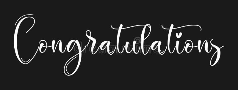 Congratulations Lettering Typography - Congratulations Greetings ...