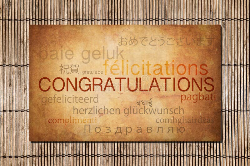Congratulations stock image. Image of card, ceremonial - 50574429