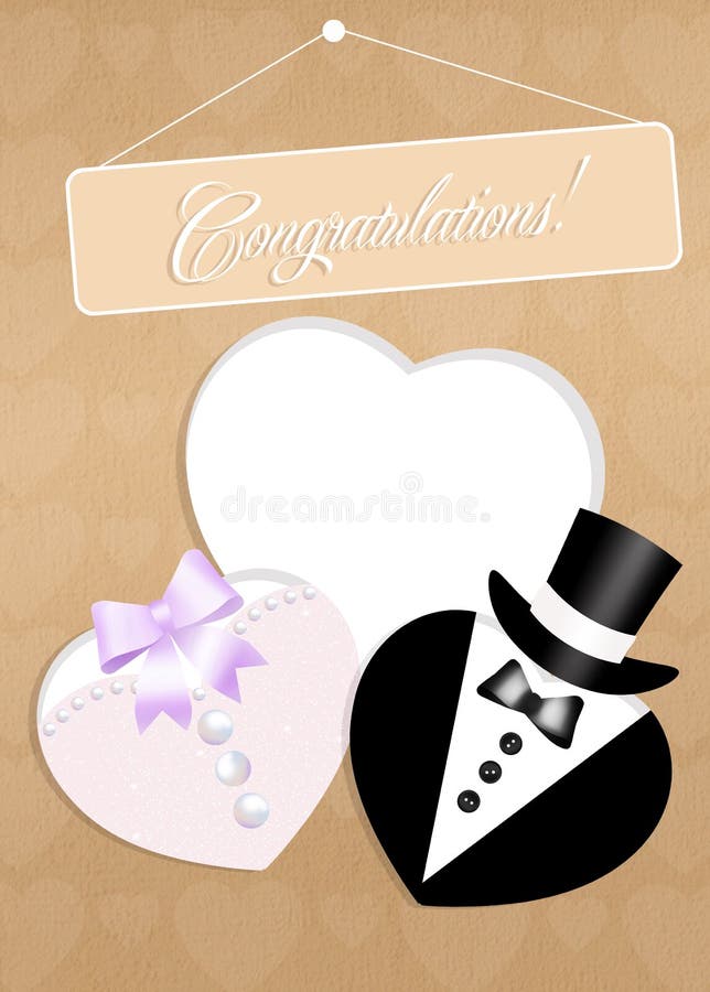 Congratulations for Marriage Stock Illustration - Illustration of ...