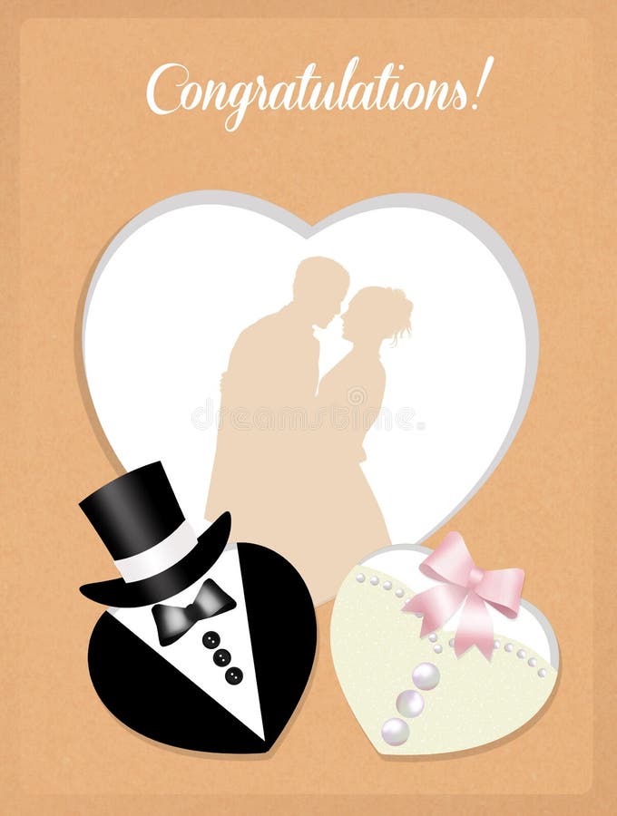 Congratulations for Marriage Stock Illustration - Illustration of ...