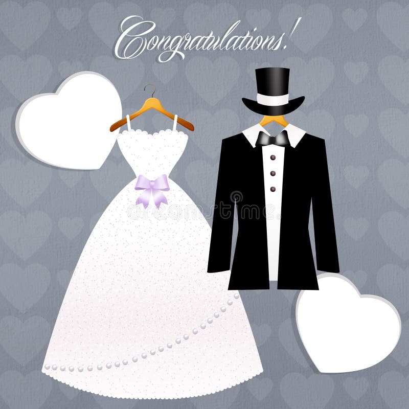 Congratulations for Marriage Stock Illustration - Illustration of heart ...