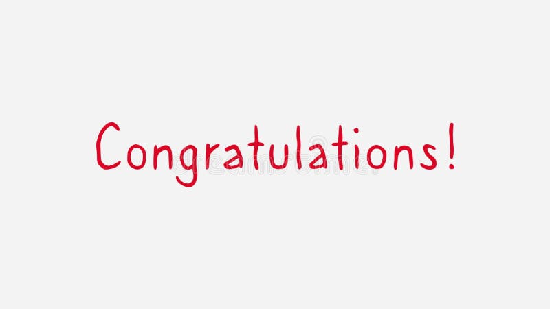 Congratulations Message with Colorful Confetti Effect Stock Video ...
