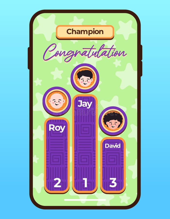 Congratulations Page Scoreboard Bar Chart Winner Top Score Mobile Apps ...