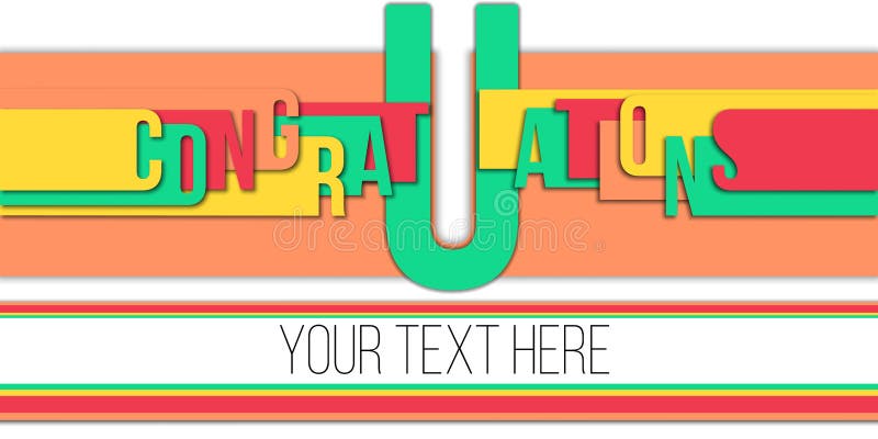 Congratulations Paper Banner Stock Illustration - Illustration of ...