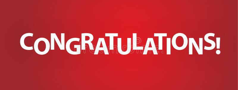 Congratulations! Plain Text on Fading Red Background, Vector ...